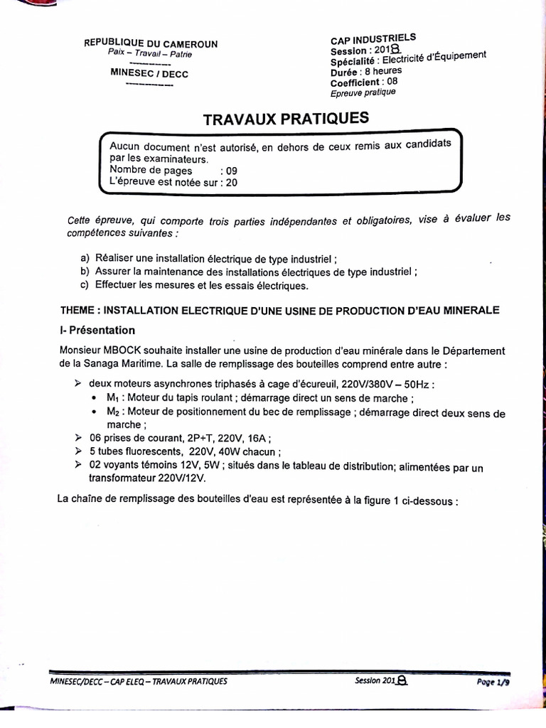 Sujet Tp Cap Eleq 2018 | PDF