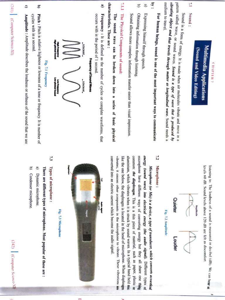 11th Chapter 7 Multimedia | PDF | Sound | Waves