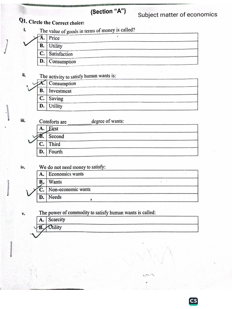 Economic Worksheets (All) | PDF