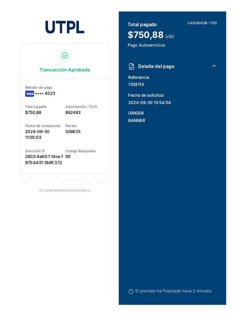 UTPL - Webcheckout PlacetoPay | PDF