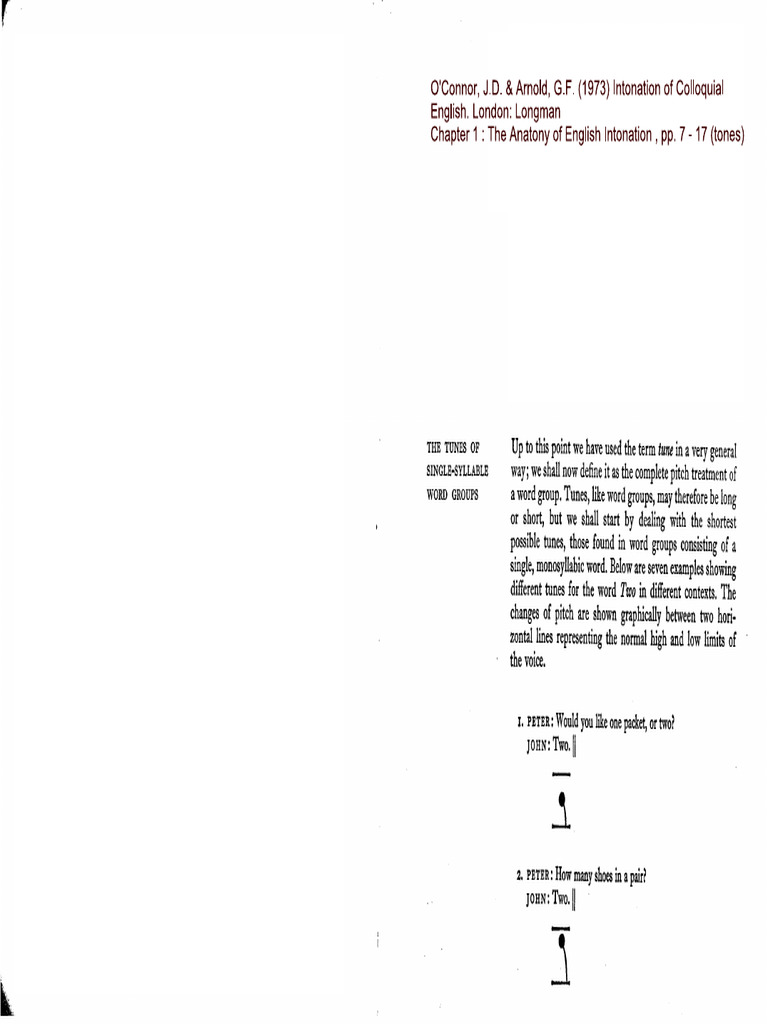 OConnor Arnold (1973) CH 1 (Tones) | PDF
