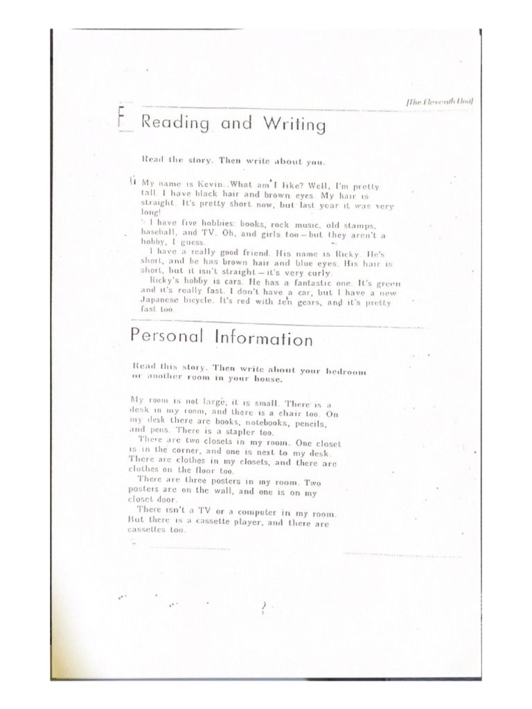 Reading and Writing | PDF