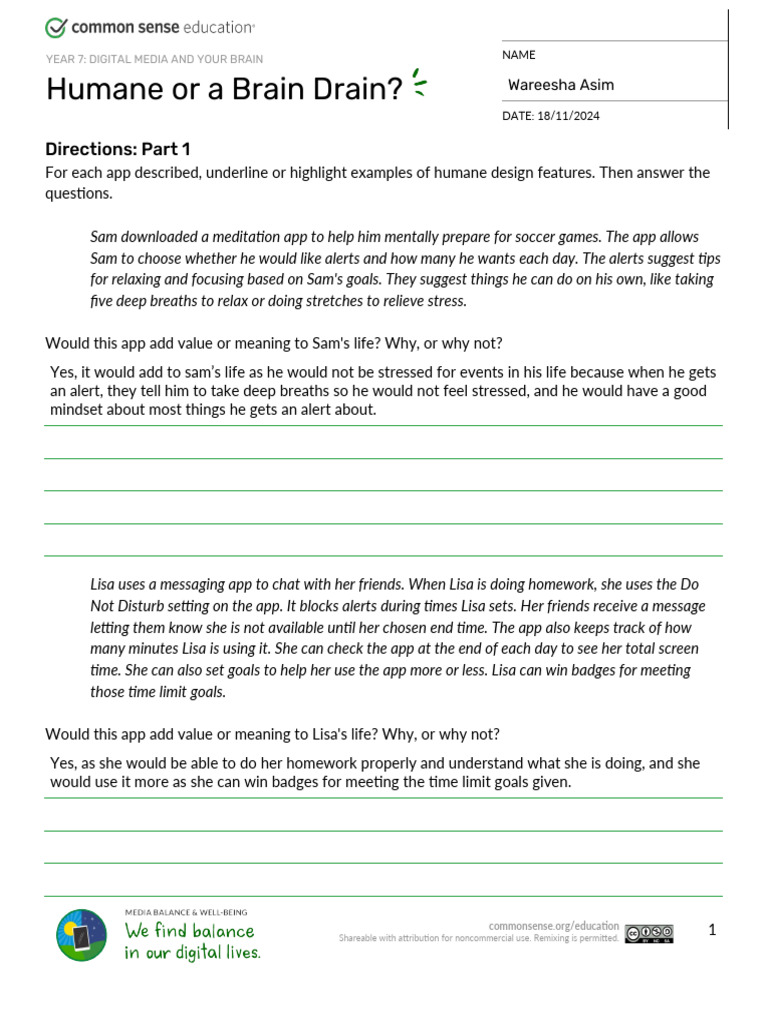 Year 7: Digital Media Insights | PDF | Psychology | Psychological Concepts