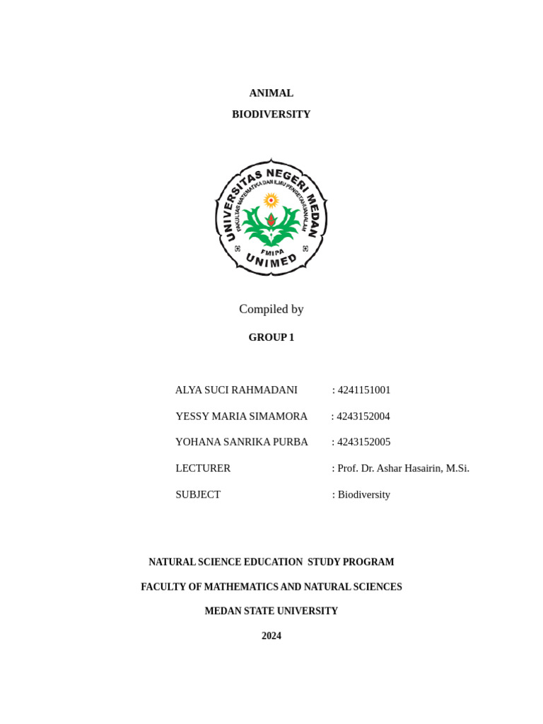 Understanding Animal Biodiversity | PDF | Biodiversity | Habitat ...
