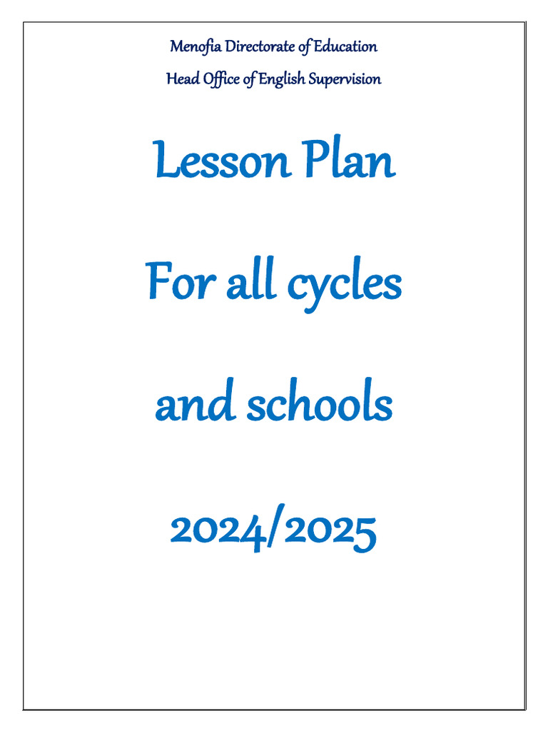 Lesson Plan Template 2024/2025 | PDF | Teachers | Learning
