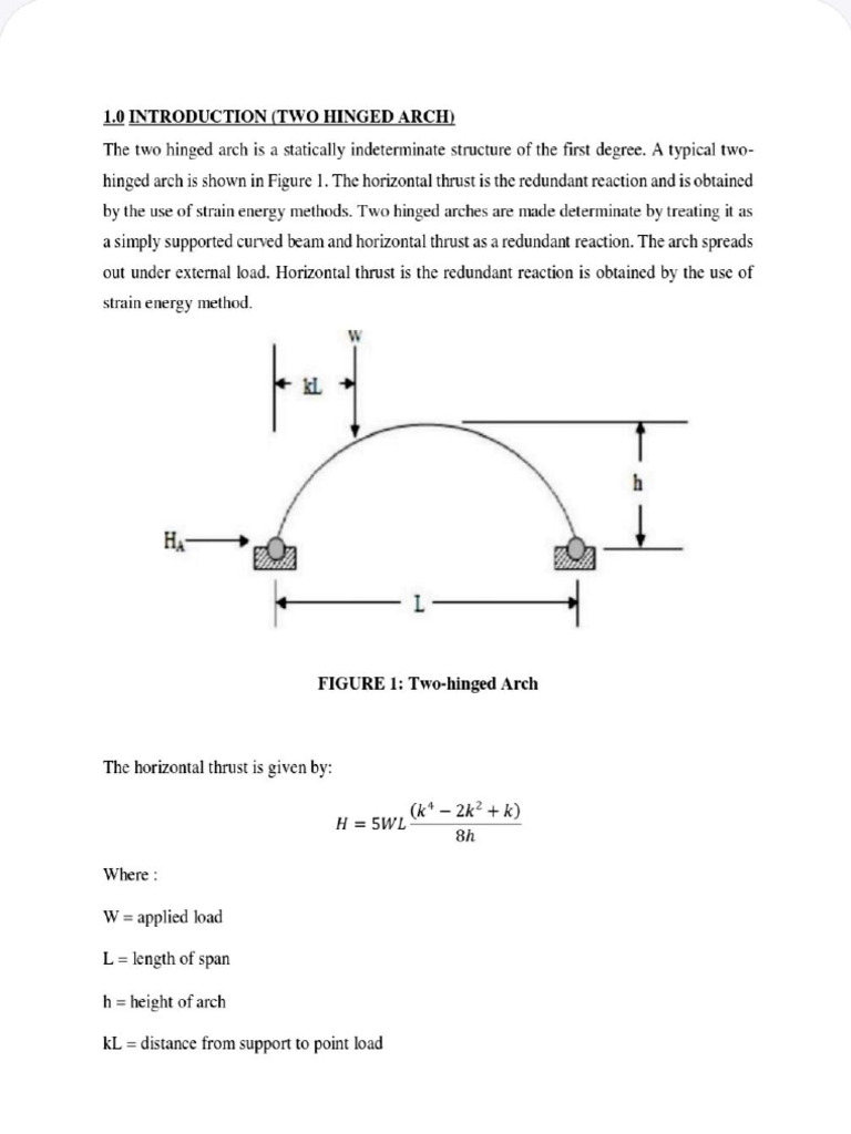 2 Hinged Arch Experiment | PDF