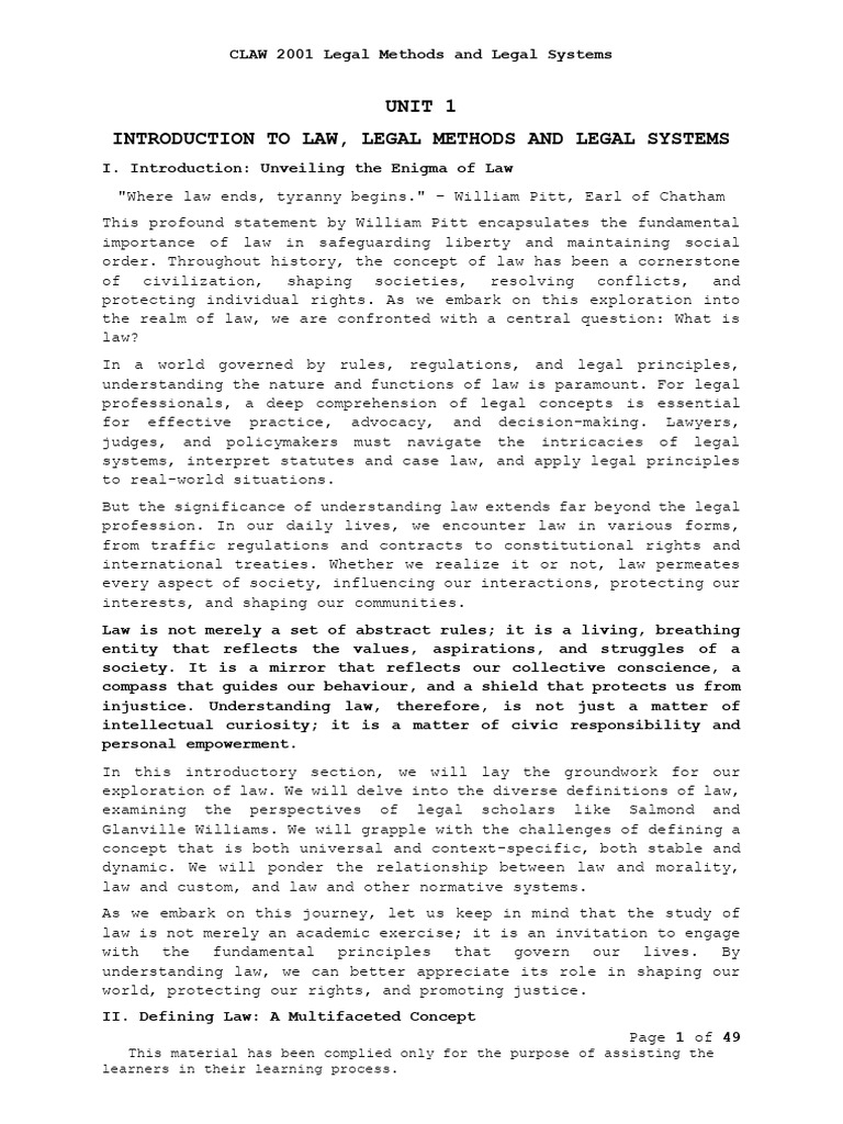 Unit 1 | PDF | Institution | Precedent