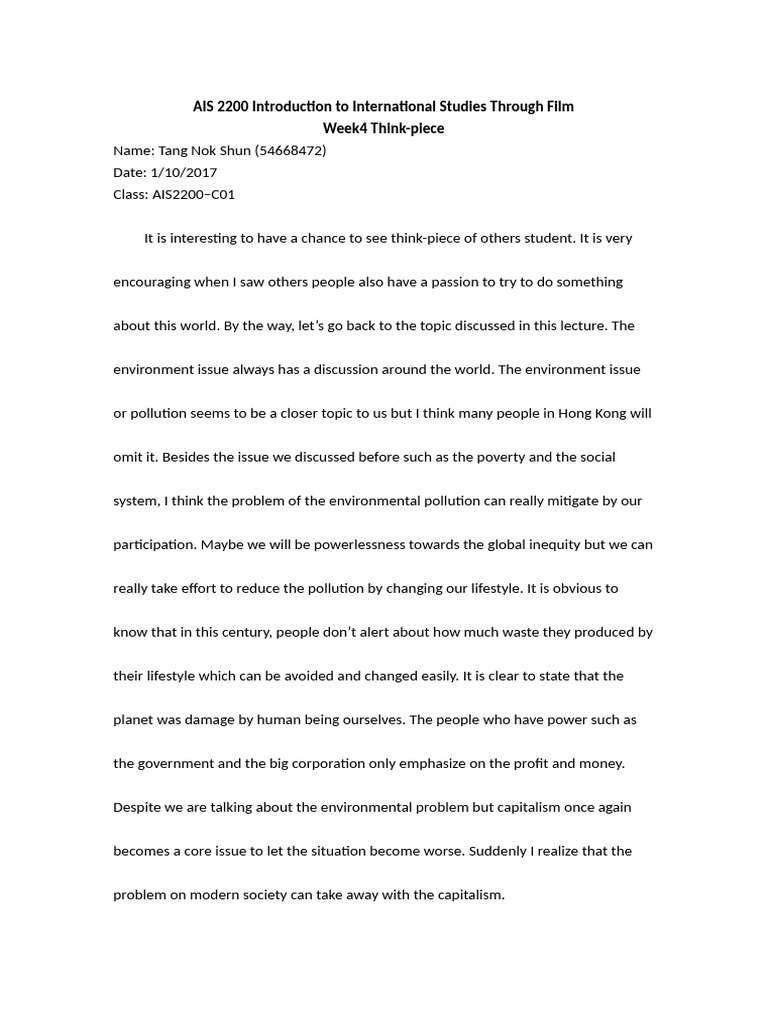 Student Views on Environmental Issues | PDF