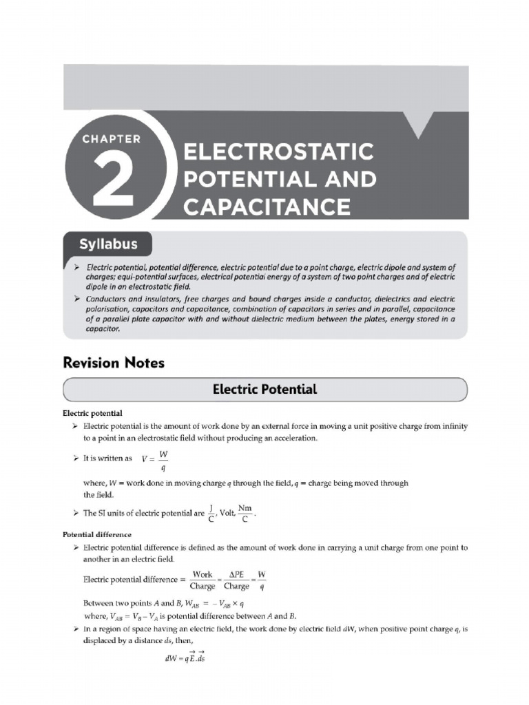 ch 2 physics class xii | PDF