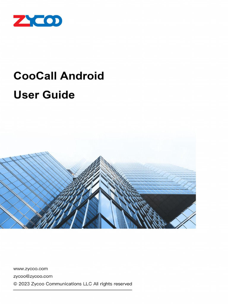 CooCall Android User Guide v4.0 | PDF | Mobile App | Android (Operating System)