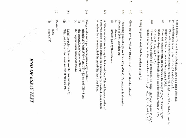 Maths Mock Questions 2 | PDF