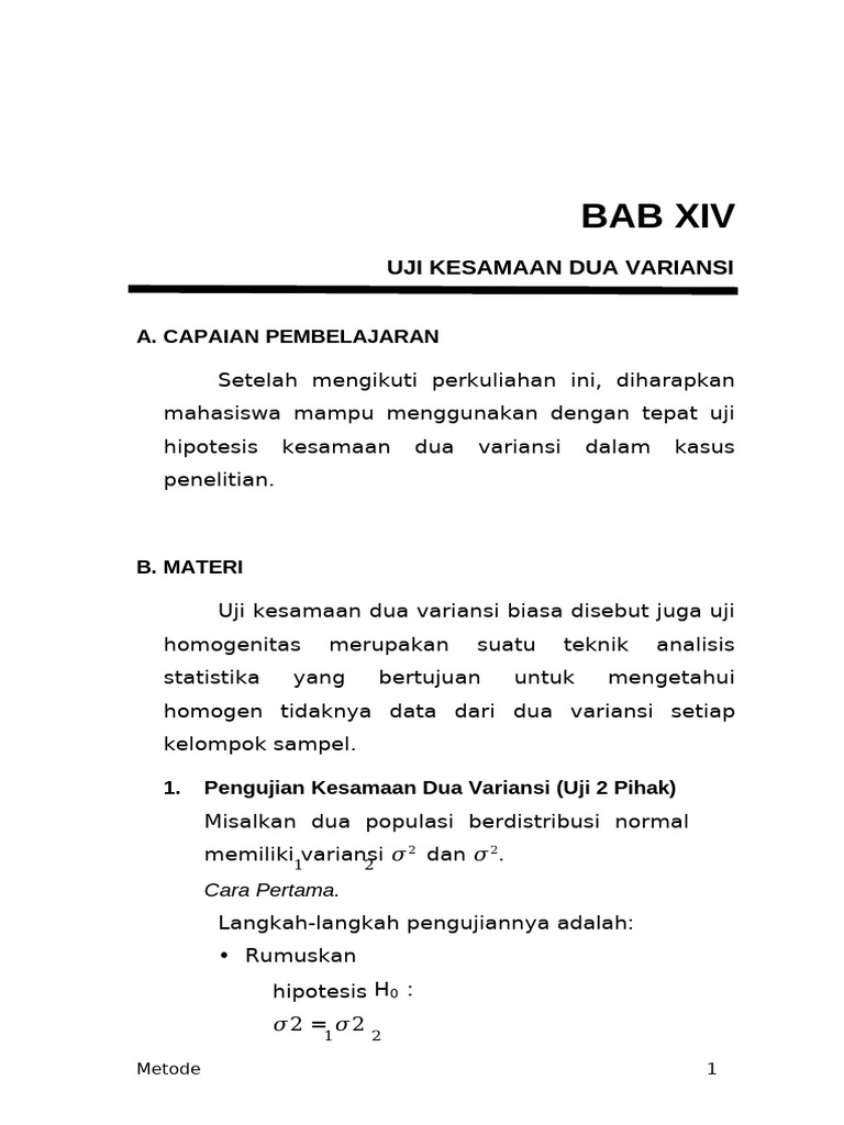 Bab 14 - Metode Statistika | PDF