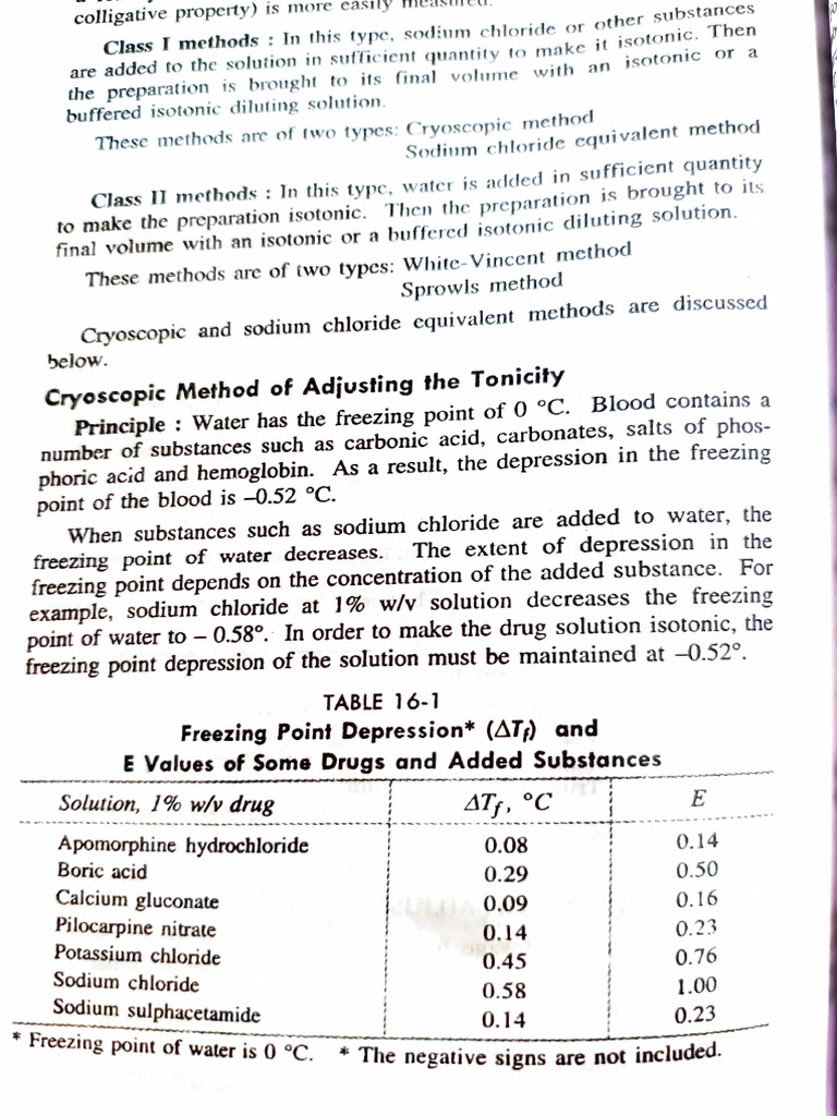 cryoscopic method | PDF | Sodium | Chloride