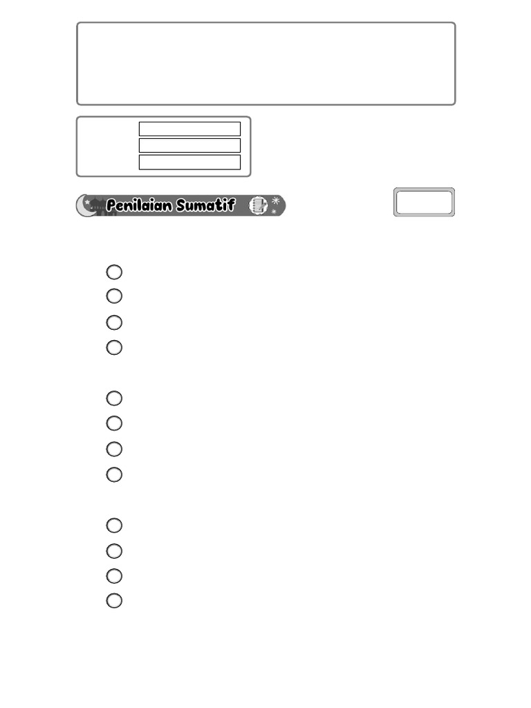 MI Fajar Akidah Akhlak 4 Penilaian Sumatif 9 | PDF