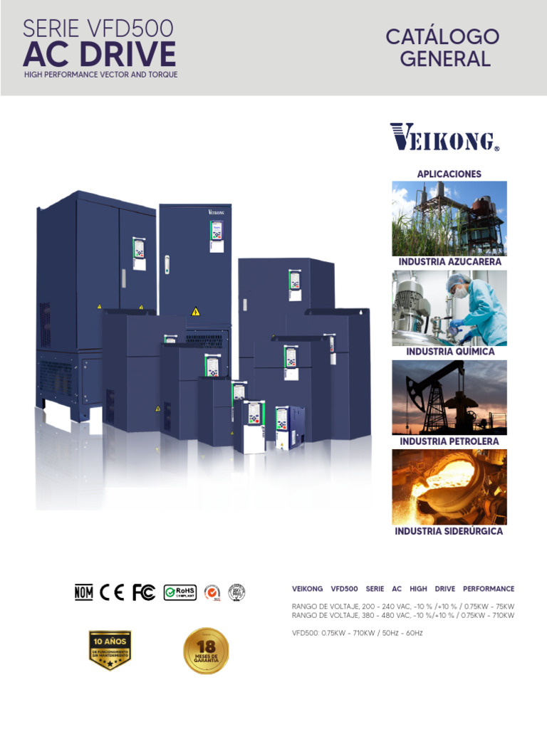 Catalogo_VFD500 | PDF | Calidad (comercial) | Ingenieria Eléctrica
