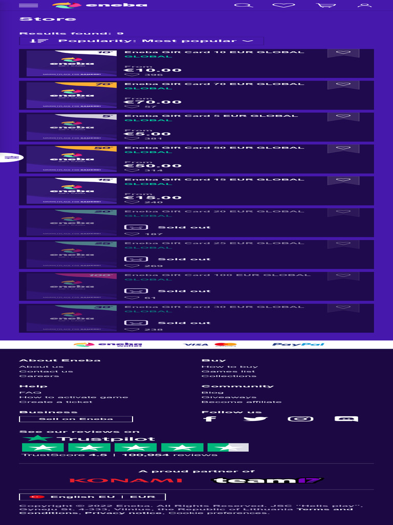 Enter Our Game Shop To Fill Up Your Game Stock ENEBA | PDF