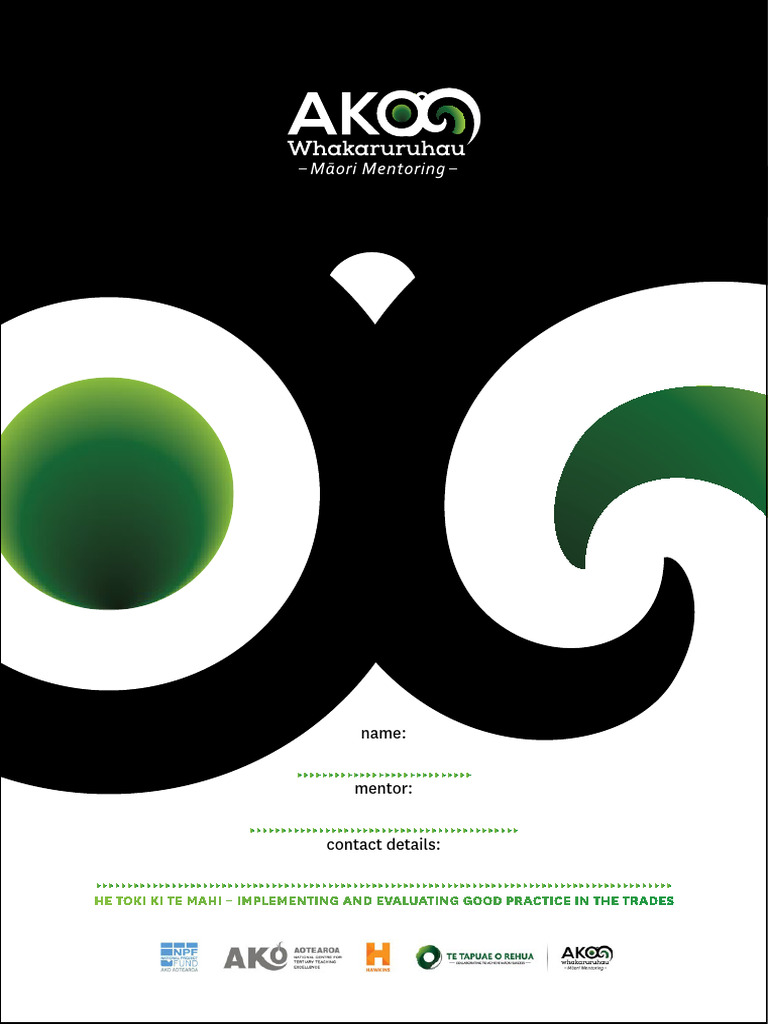 MENTOR WORKBOOK Ako Whakaruruhau Maori Mentoring Workbook | PDF ...