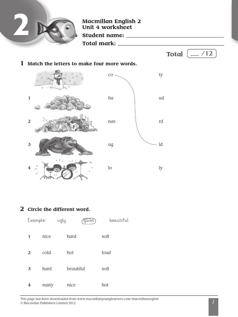 Level 2, Unit 4 Worksheet | PDF