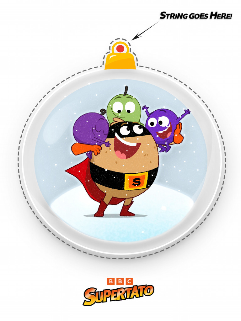 Supertato Christmas Bauble Template | PDF