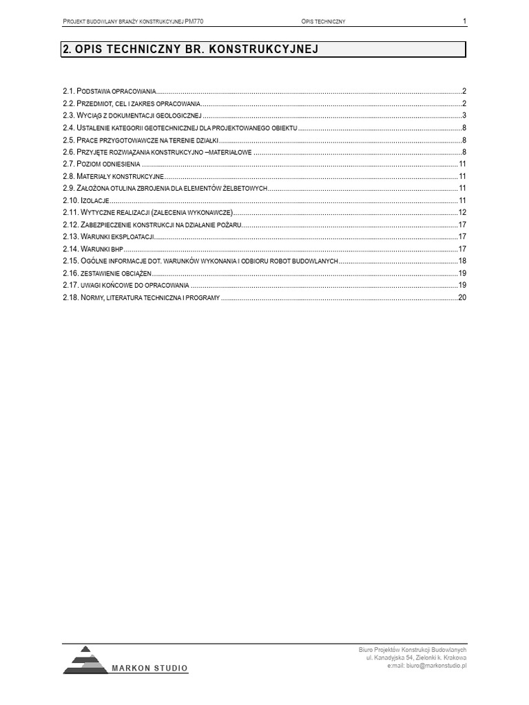 Załącznik Techniczny 1 Opis Projektu | PDF