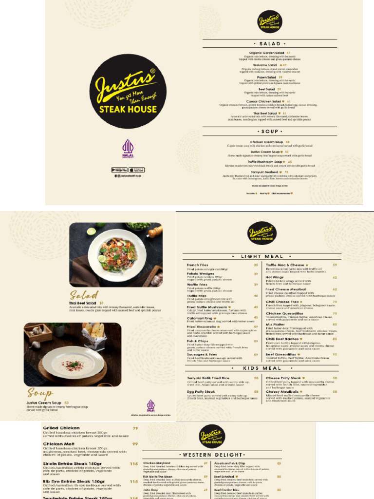 Menu JUSTUS | PDF