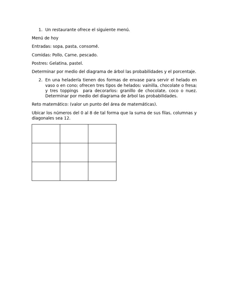 Actividad de Probabilidades | PDF