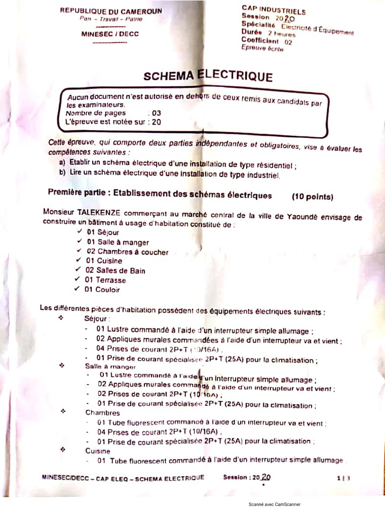 Schémas Électriques Cap Ind 2020 | PDF