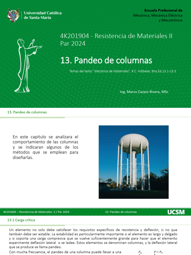 Pandeo de Columnas | PDF | Pandeo | Ingeniería de Edificación