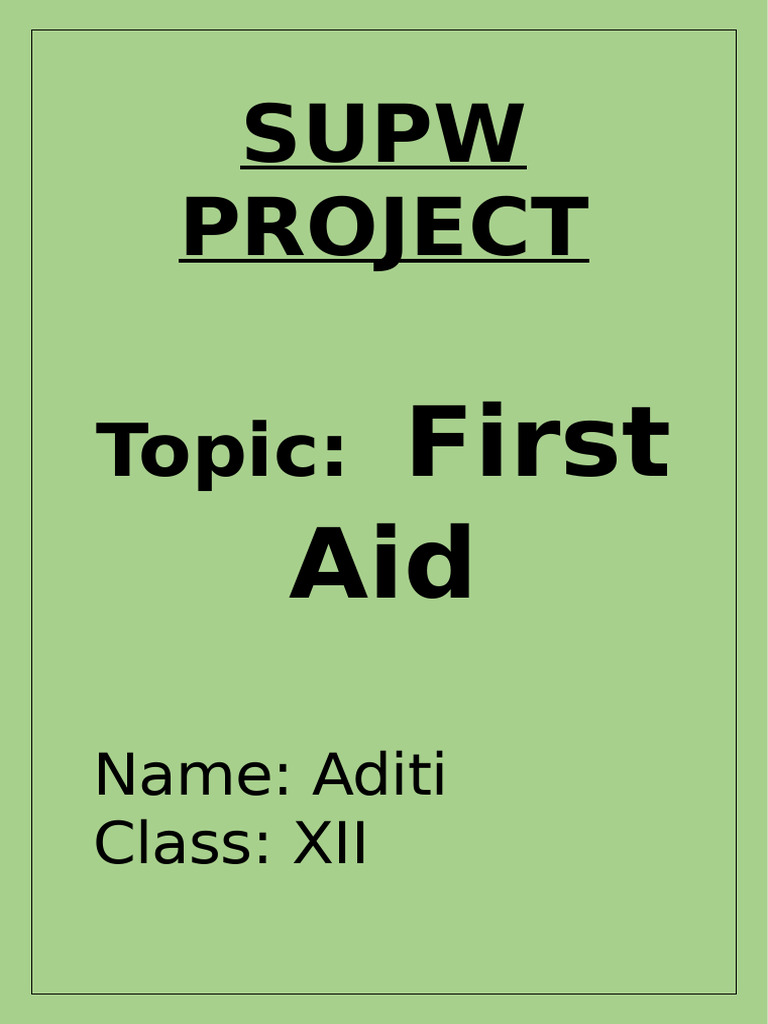 Supw Project | PDF