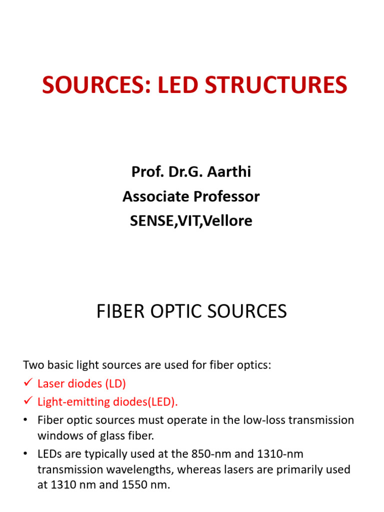 Surface Emitting LED Structures | PDF | Light Emitting Diode | Optical ...