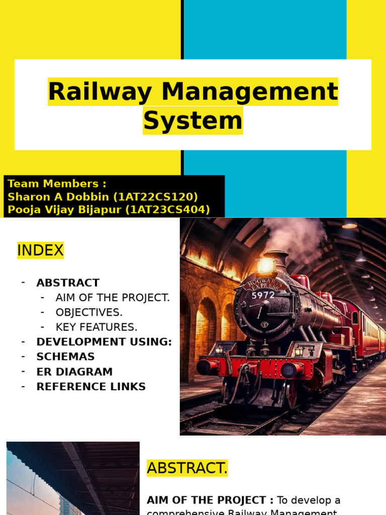 Railway Management System (DBMS Project | PDF