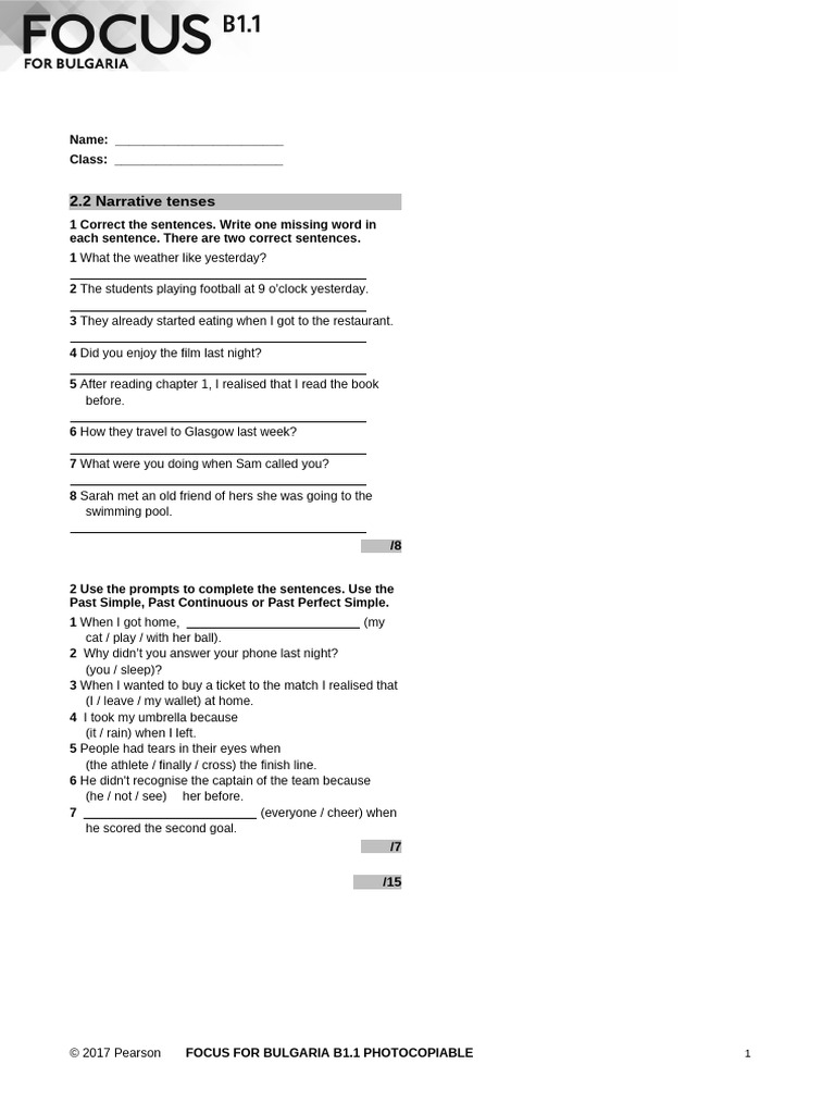 Grammar Quiz 2 2A | PDF