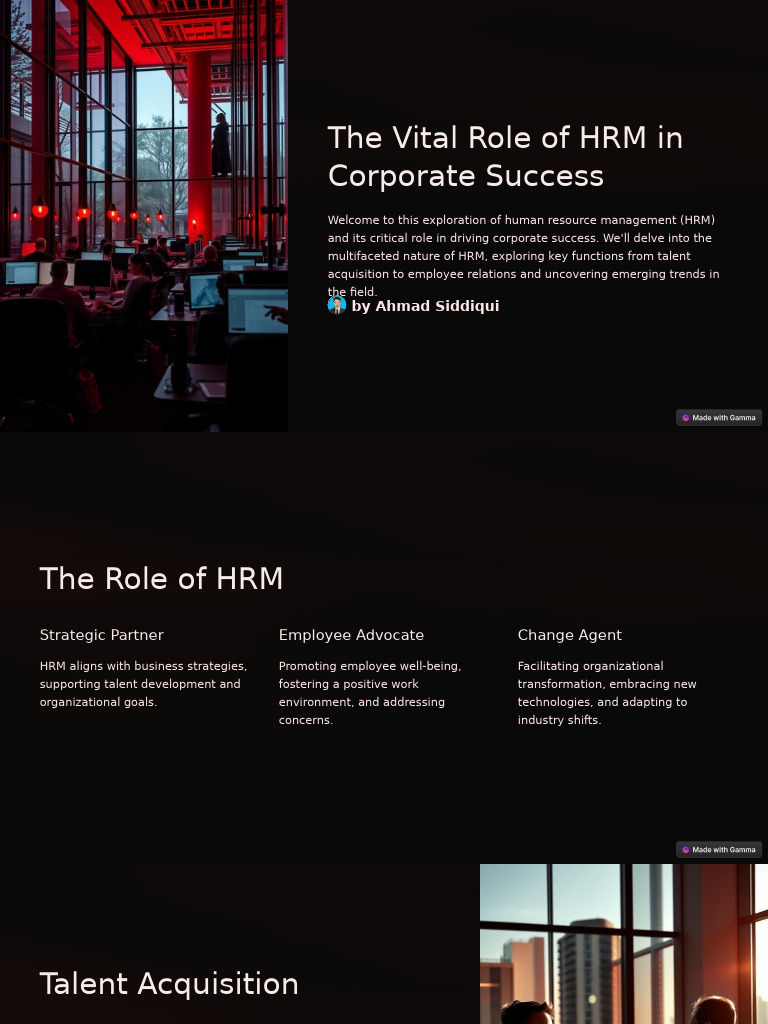 The Vital Role of HRM in Corporate Success | PDF | Human Resource ...