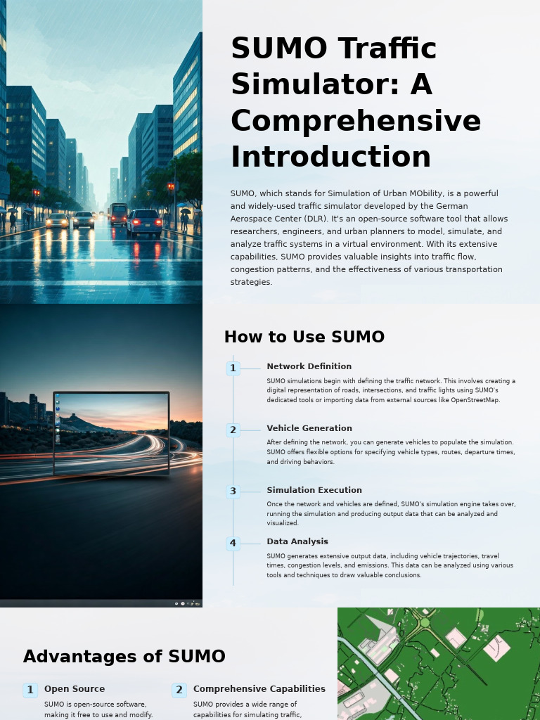 SUMO Traffic Simulator A Comprehensive Introduction | PDF | Simulation | Traffic