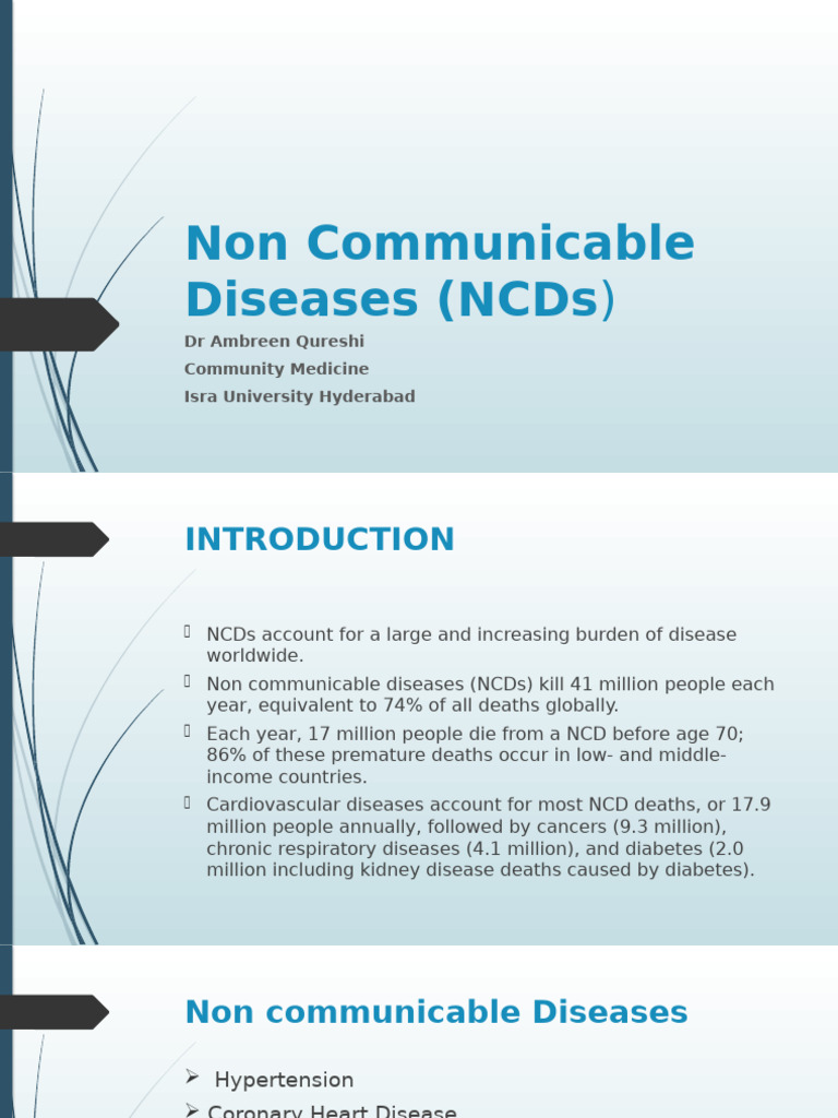 Non Communicable Diseases (NCDS) | PDF | Non Communicable Disease ...