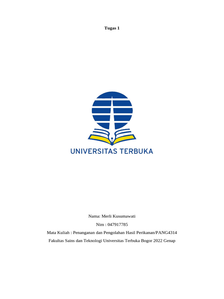 TUGAS 1 PEN&PENG Hasil Perikanan PANG4314 - 047917785 | PDF