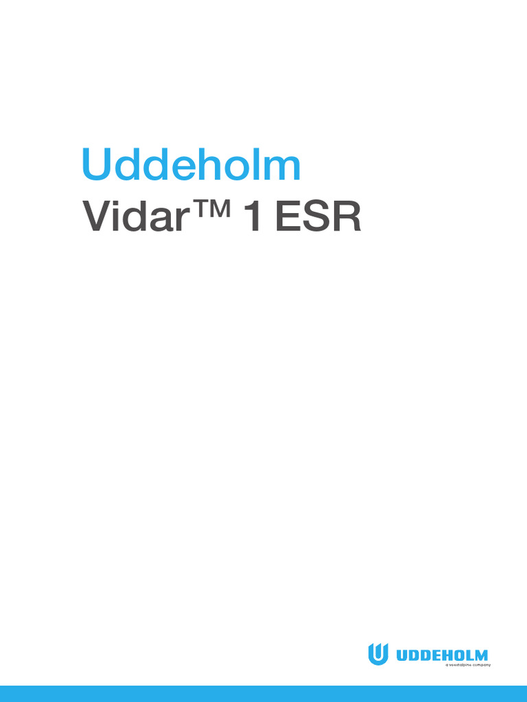 Tech - Uddeholm Vidar 1 Esr - en | PDF | Heat Treating | Industrial ...