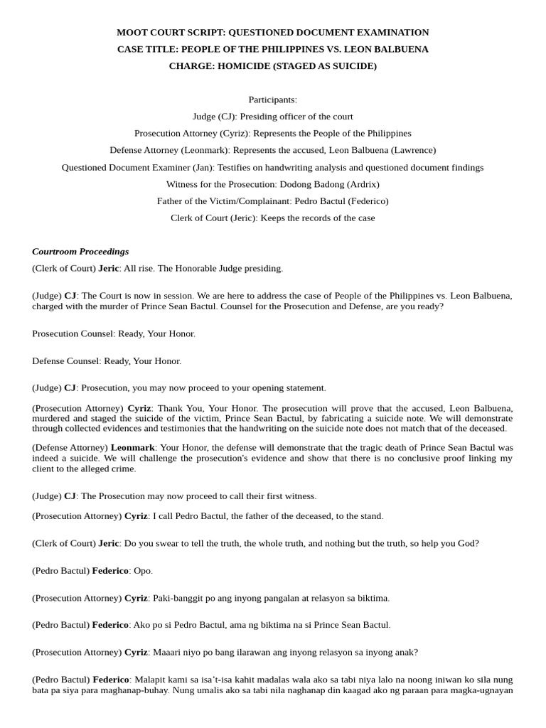 Moot Court Script Updated | PDF