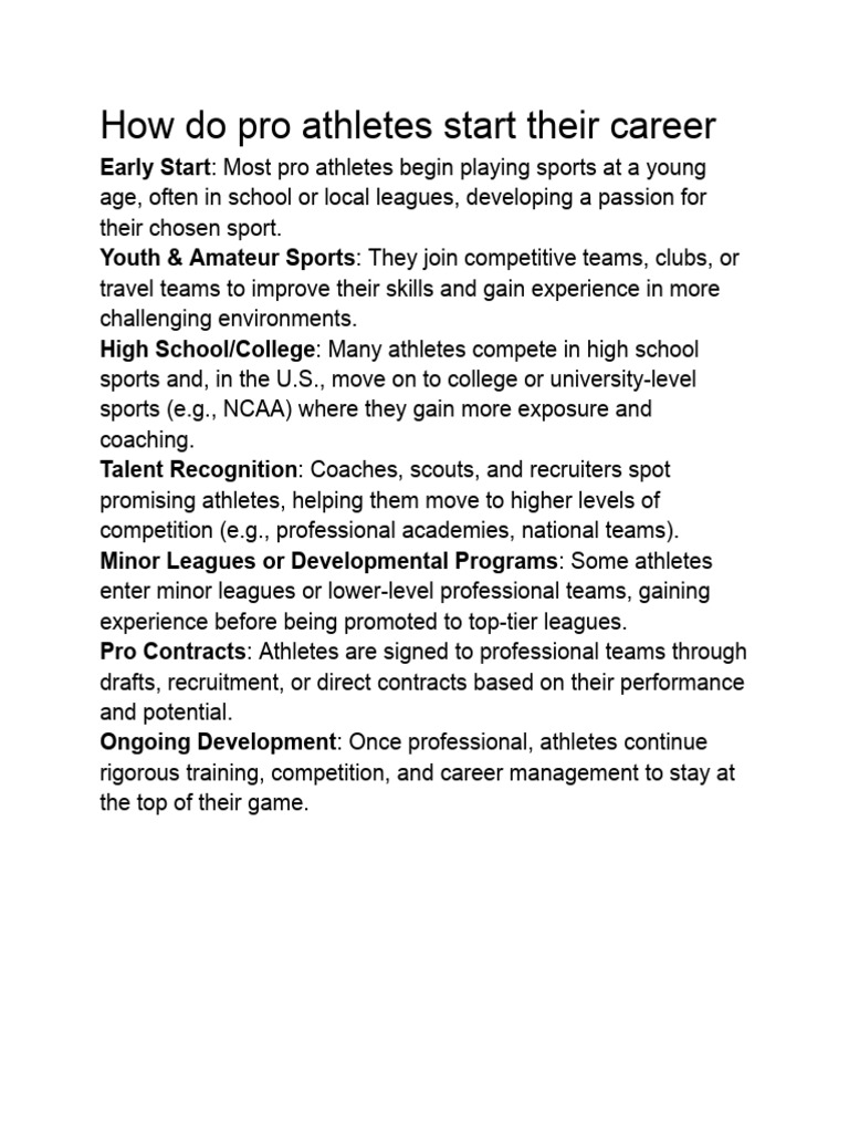 Pro Athletes | PDF
