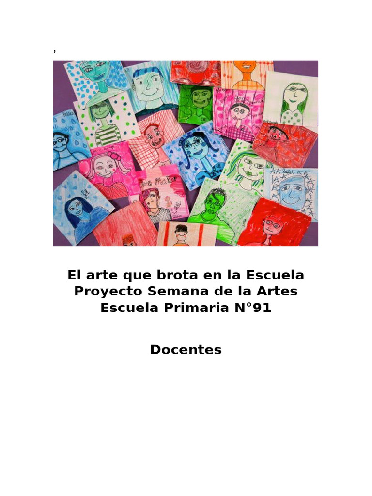 Semana de las Artes(1) | PDF | Creatividad | Educación primaria