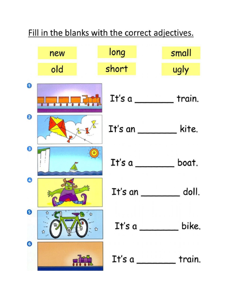 Adjectives Activity 1 | PDF