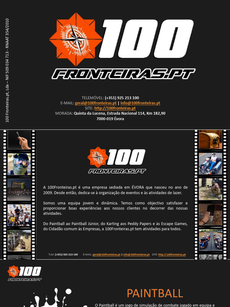 Atividades de Paintball em Évora | PDF