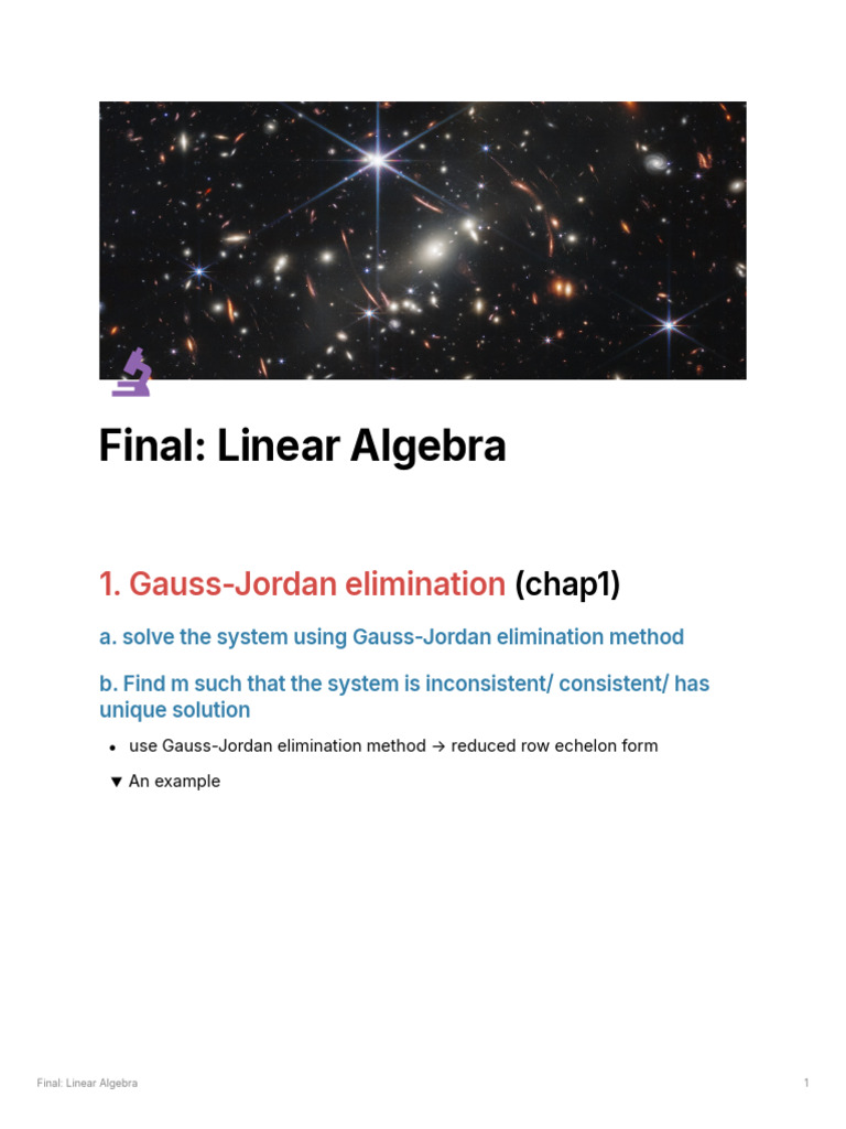 Final Linear Algebra | PDF