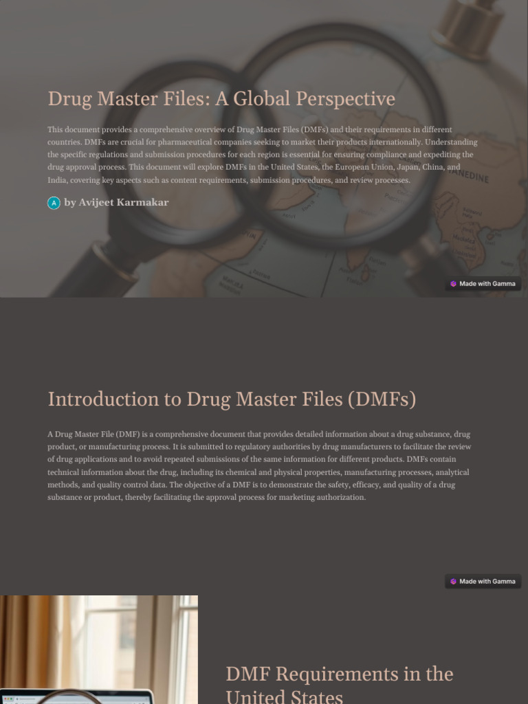 Drug Master Files A Global Perspective | PDF | Food And Drug ...