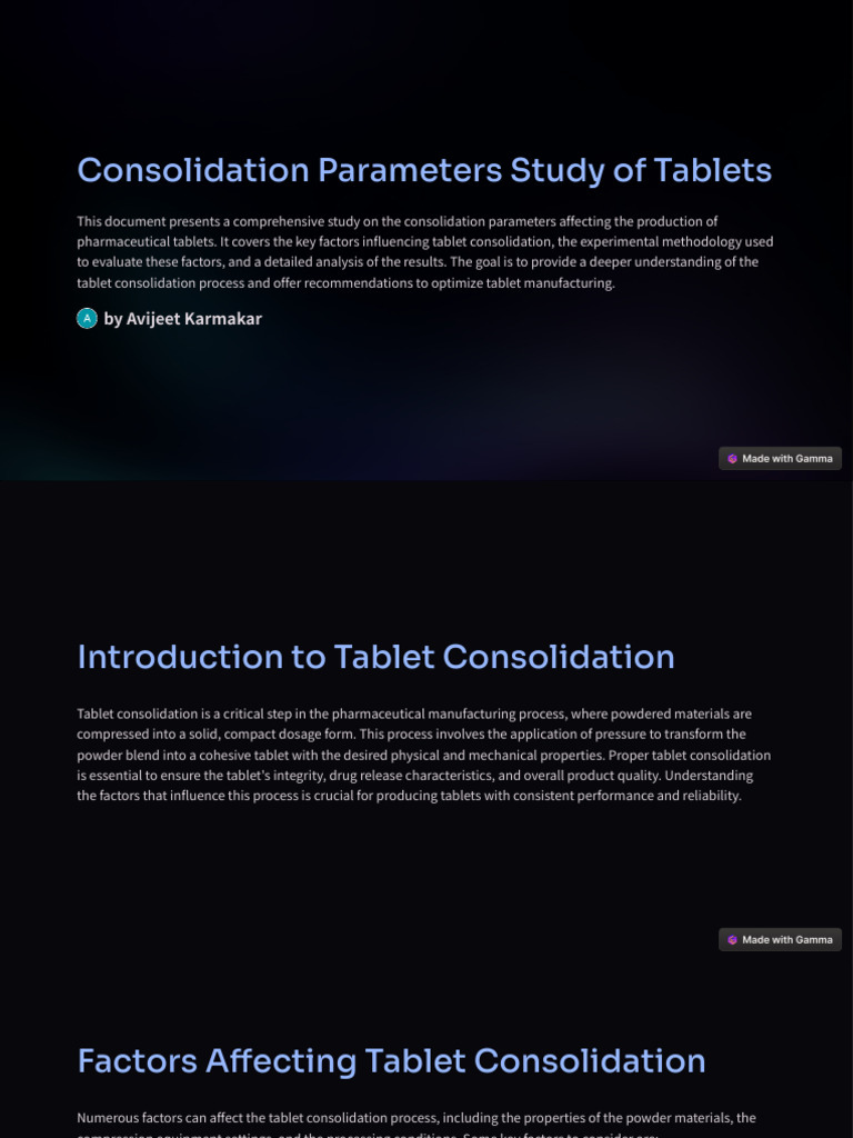 Consolidation-Parameters-Study-of-Tablets | PDF | Tablet (Pharmacy) | Porosity