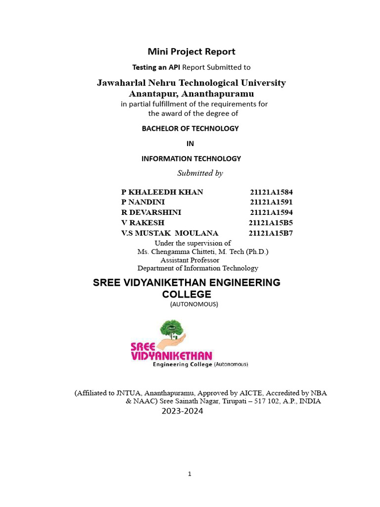 Testing an API | PDF | Software Testing | Computer Security Testing an API | PDF | Software Testing | Computer Security