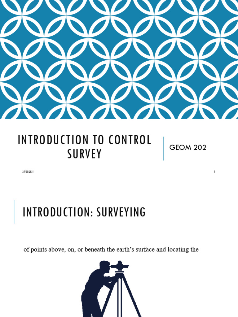 L1_Introduction_to_control_survey | PDF | Surveying | Geographical ...