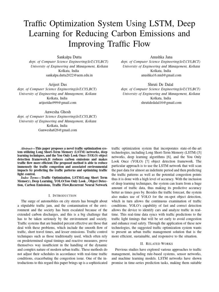 Paper_Draft_G4 | PDF | Traffic | Internet Of Things