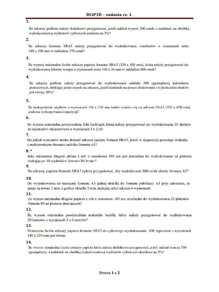 DCiP3D Uczniowie Zadania | PDF