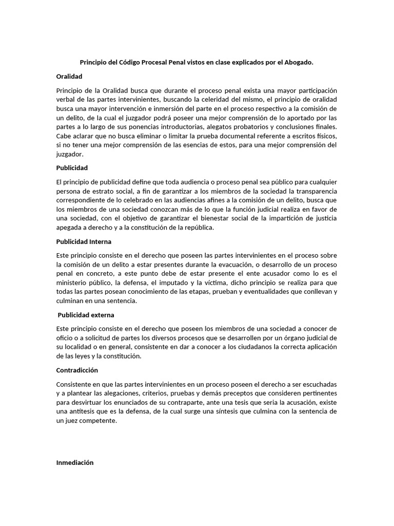 Guia de Estudio CPP | PDF | Debido al proceso | Sentencia (ley)